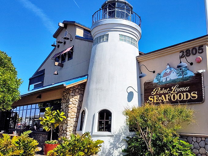 The iconic lighthouse tower isn't just for show&mdash;it's nature's way of telling hungry sailors "the good stuff is right here!"