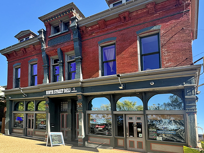 The historic brick fa&ccedil;ade of Ninth Street Deli beckons like an old friend who happens to make the best sandwiches in town. Those arched windows have witnessed decades of St. Louis history.