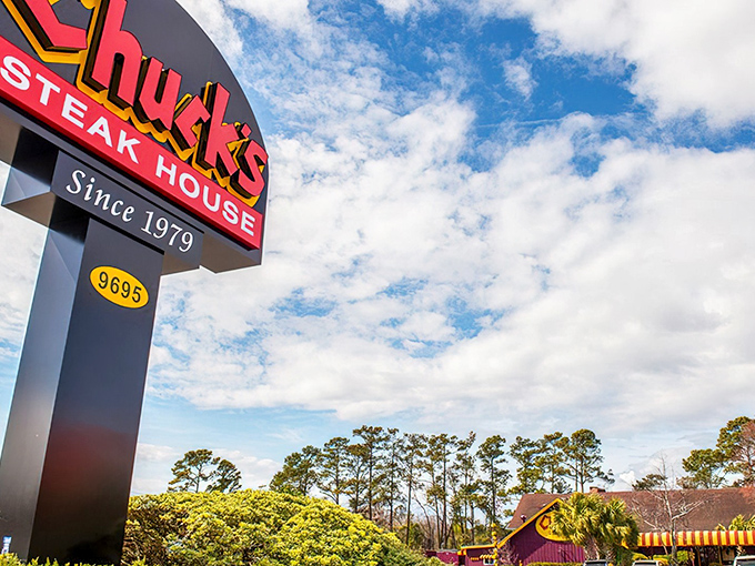 "Since 1979" – when disco was dying and Chuck's steaks were just getting started on their legendary run.