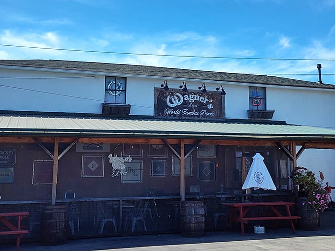 Beneath blue Kentucky skies, Wagner's welcomes hungry patrons with its weathered charm and promise of comfort food that transcends trendy culinary fads.