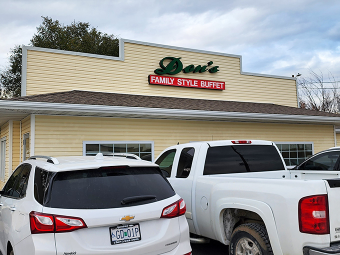 Don&rsquo;s simple cream-colored exterior sets the stage for comfort food done right &mdash; no frills, just hearty favorites waiting behind those windows.