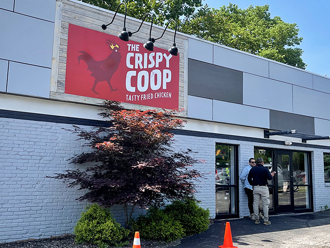 The unassuming exterior of The Crispy Coop belies the flavor explosion waiting inside. Columbus's chicken paradise keeps it simple with a straightforward promise: tasty fried chicken.