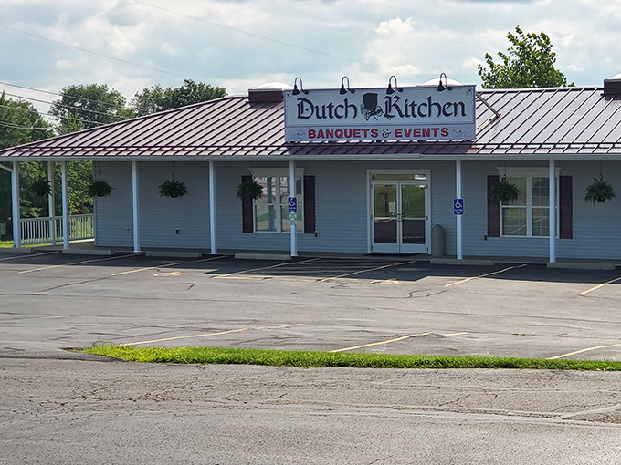 The unassuming exterior of Dutch Kitchen in Dalton hides a culinary treasure that's worth every mile of your journey.