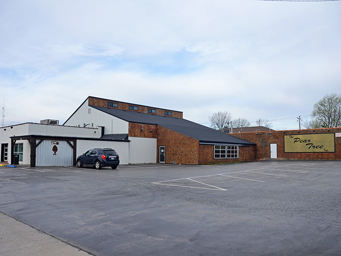 The unassuming exterior of Pear Tree Kitchen & Bar proves once again that culinary treasures often hide behind modest facades. Small-town magic awaits inside.
