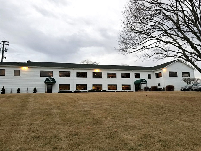 This welcoming entrance whispers "come in" while your stomach shouts "finally!"&mdash;rural charm meets serious eating.