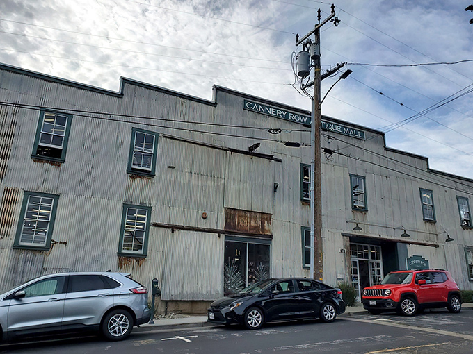 The corrugated metal exterior isn't just industrial chic—it's a nod to Monterey's cannery past. History with a side of style!