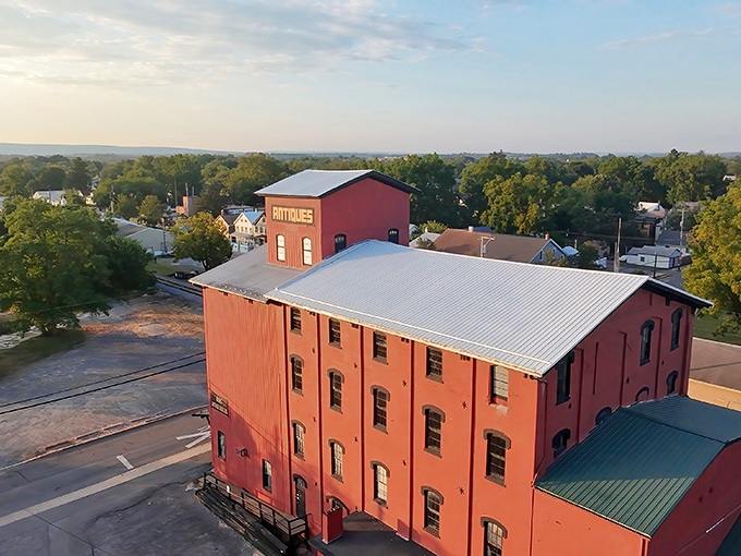 The crimson giant stands proudly against Pennsylvania skies, like a Victorian industrialist who retired to become a treasure keeper.