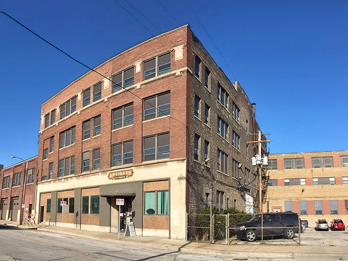 The unassuming brick exterior of Antiques on Pierce belies the wonderland of treasures waiting inside this Milwaukee landmark.