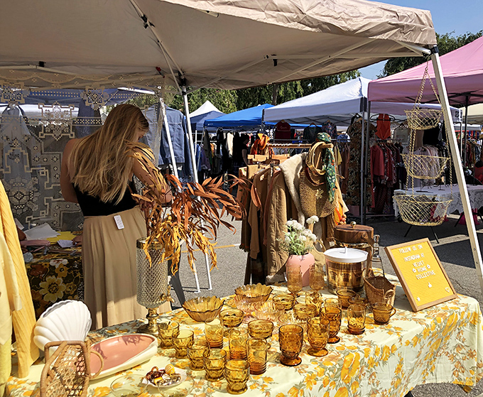 Amber glassware gleaming in the California sun &ndash; vintage treasures that transform ordinary dinner parties into Instagram-worthy gatherings. The past never looked so brilliantly golden.