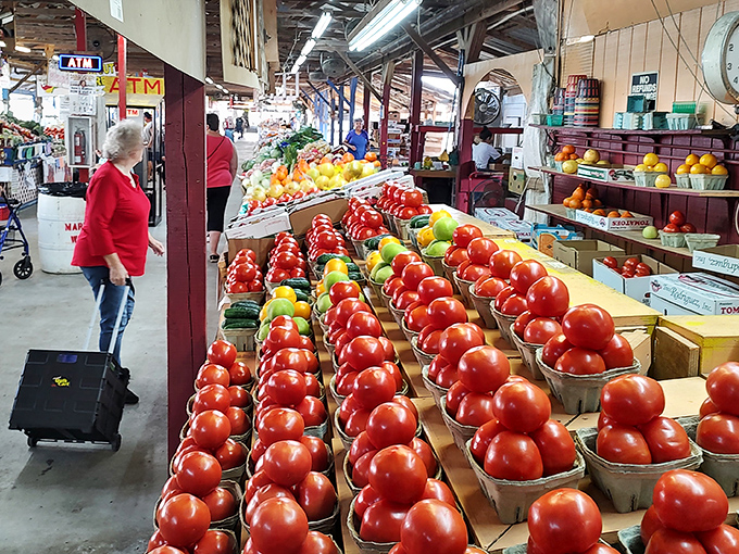 The produce section alone is worth the trip &ndash; these tomatoes practically glow with freshness, arranged in perfect pyramids that would make any grocery store manager jealous.