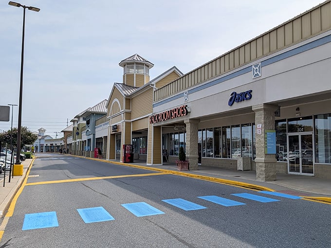 The coastal-inspired architecture of Tanger Outlets welcomes shoppers with its distinctive cupolas and beach-town charm, just minutes from Rehoboth's famous shoreline.