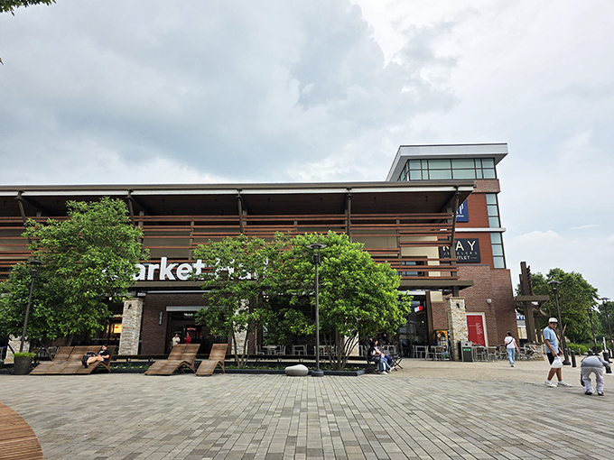 Market Hall offers a welcome respite for weary shoppers. Nothing says "retail therapy intermission" like a comfortable place to refuel and regroup.
