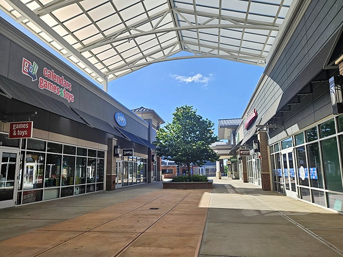 The covered walkways at Tanger Outlets Columbus aren't just practical&mdash;they're like nature's shopping insurance policy. Blue skies or surprise showers, the bargain hunt continues uninterrupted!