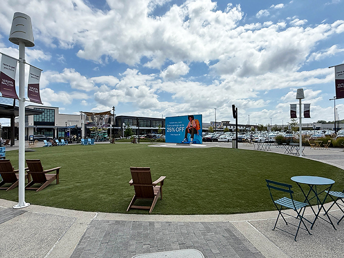 The green oasis at Tanger Outlets Nashville isn't just for show&mdash;it's nature's way of saying "take a shopping break before your credit card melts."