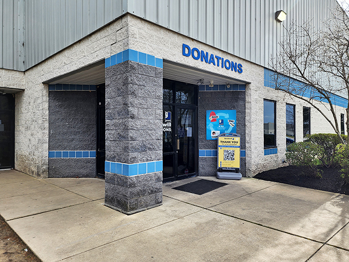 The unassuming entrance to treasure-hunting paradise. Like a speakeasy for bargain hunters, this facade hides a wonderland of possibilities within.