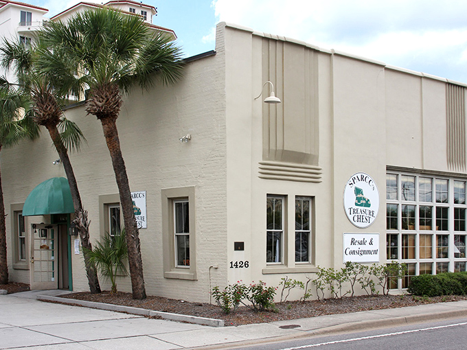 The unassuming exterior of SPARCC Treasure Chest hides a wonderland of secondhand treasures, like finding the speakeasy of thrift stores in Sarasota.