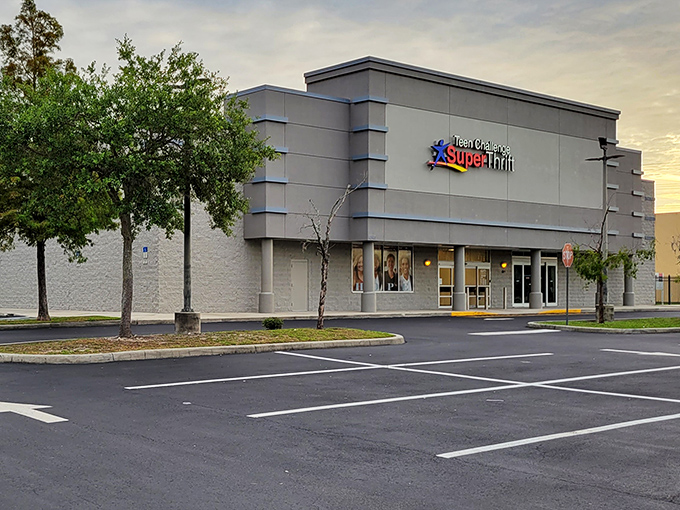 The unassuming exterior of SuperThrift belies the treasure trove within&mdash;like finding a portal to bargain heaven disguised as a regular building.