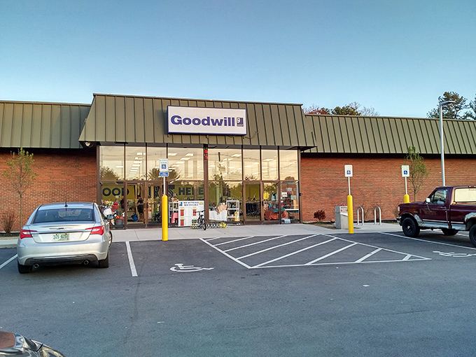 The unassuming exterior of Concord's Goodwill hides a treasure trove within&mdash;like finding a secret passage to bargain paradise behind an ordinary wardrobe.