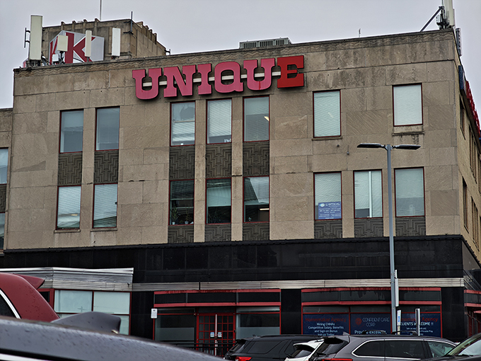 From the street, MyUnique's imposing facade hints at the treasure trove within&mdash;a secondhand empire rising above Bergenline Avenue.