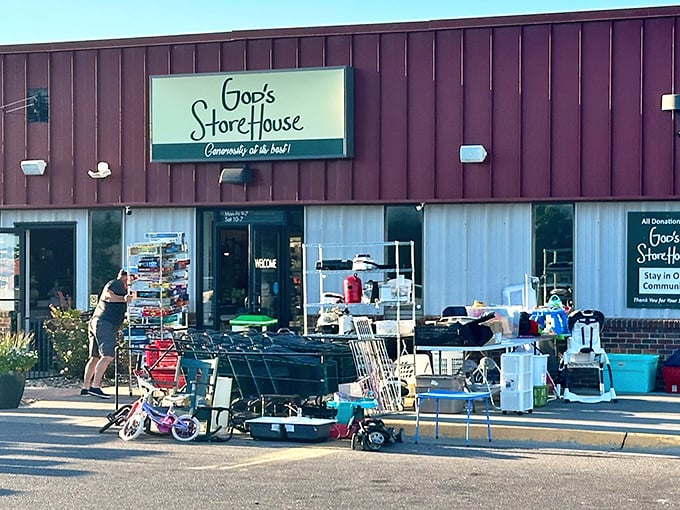 The unassuming exterior of God's Storehouse belies the treasure trove within. Like a retail TARDIS, it's definitely bigger on the inside than physics should allow.