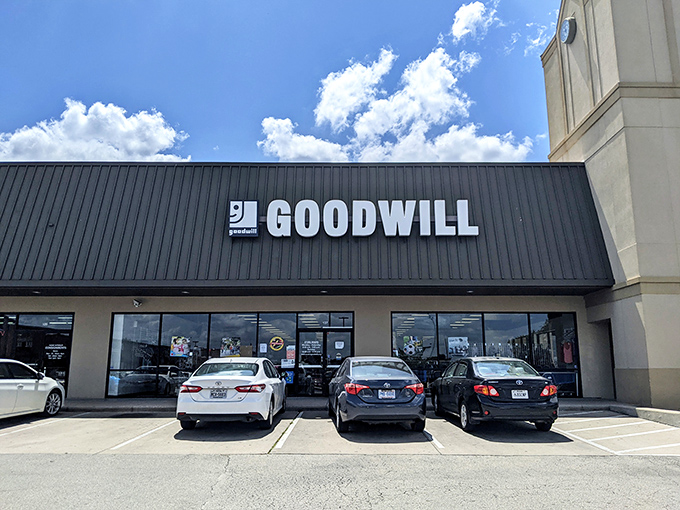 The unassuming exterior of Goodwill Central Texas in Georgetown hides a treasure trove of bargains waiting to be discovered inside.
