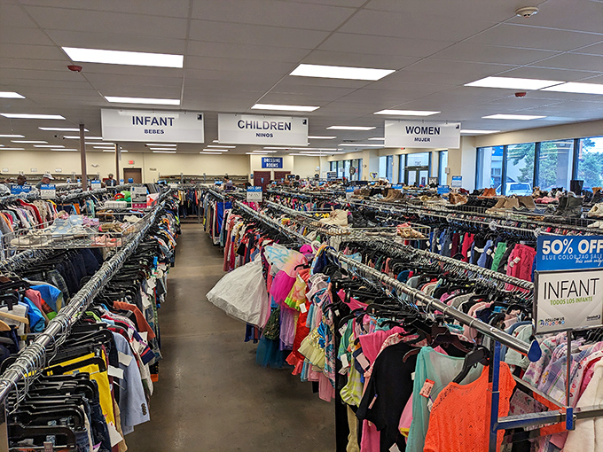 The unassuming exterior of Goodwill Pascagoula hides a treasure trove within. Like a retail speakeasy, you need to know what awaits inside!