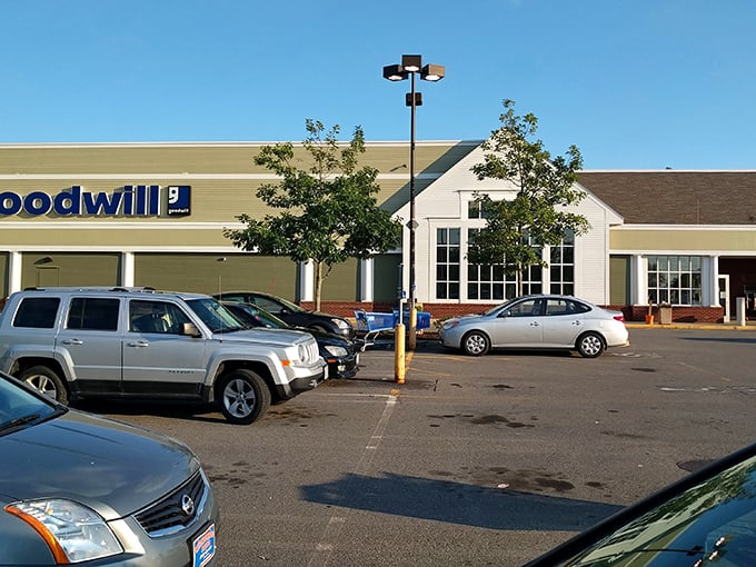 The unassuming exterior of Goodwill in Hudson hides a treasure trove within. Like finding a $20 bill in last year's winter coat—but better!