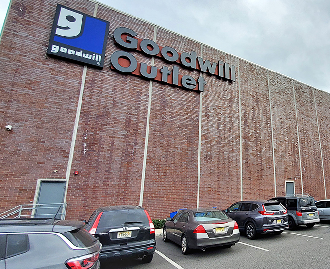 The unassuming brick exterior of Goodwill's South Hackensack outlet belies the treasure trove waiting inside. Bargain hunting begins here!