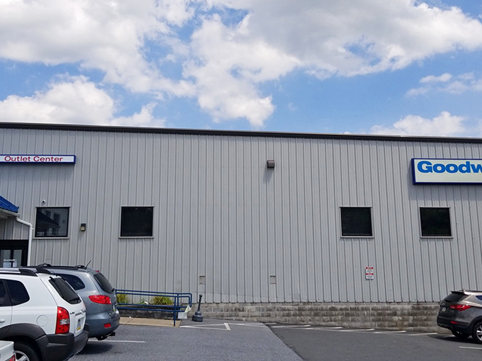 The unassuming exterior of Reading's Goodwill Outlet belies the treasure-hunting paradise within. Like a thrift store speakeasy, only the initiated know what awaits inside.