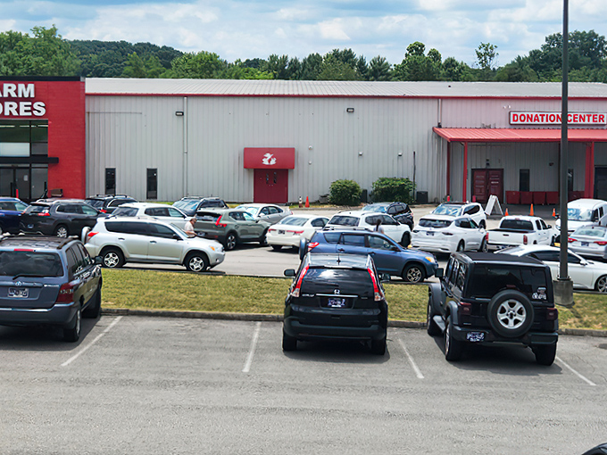 A parking lot full of cars tells the story - Knoxville's thrift hunters know where the good stuff hides.