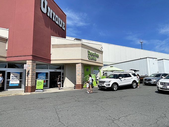 The bold red Unique sign flashes like a bat signal for bargain hunters, while the bright green donation center works its magic&mdash;turning yesterday&rsquo;s clutter into tomorrow&rsquo;s treasures.
