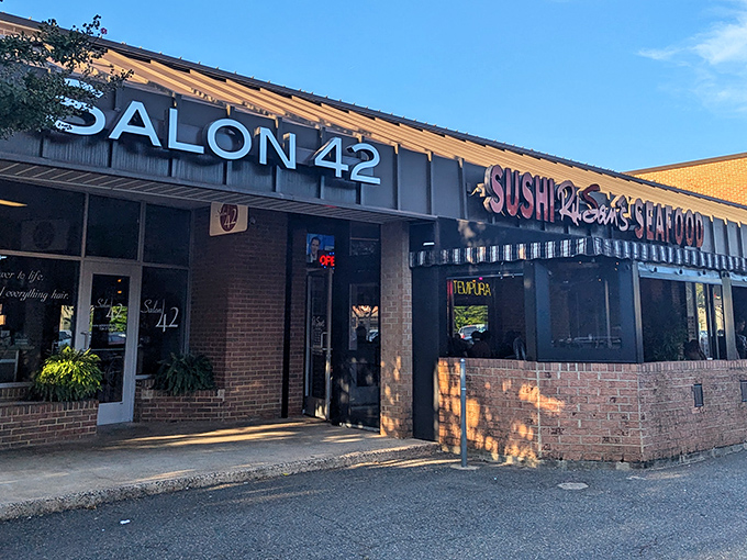 Nestled between everyday businesses, Ru San's unassuming storefront hides culinary magic that would make any strip mall proud.