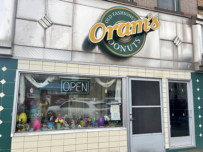 The unassuming storefront of Oram's might not scream "culinary destination," but that green and yellow sign is Pennsylvania's equivalent of a treasure map.