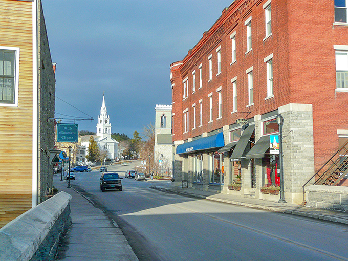Downtown Middlebury offers that perfect small-town vista where you half expect Jimmy Stewart to come running down the street shouting about how wonderful life is.