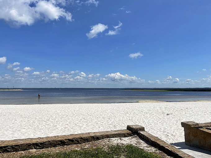Blue skies meet crystal waters at St. Cloud's lakefront paradise. Who needs saltwater when freshwater views like this exist just minutes from Orlando?