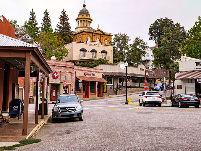 Downtown Foresthill showcases its historic charm with a picturesque main street that feels like stepping into a Gold Rush postcard.