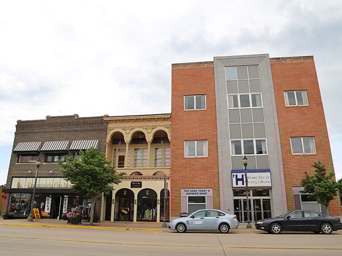 Historic brick buildings line Osage's Main Street, where small-town charm meets practical affordability. Norman Rockwell would've needed an extra canvas.