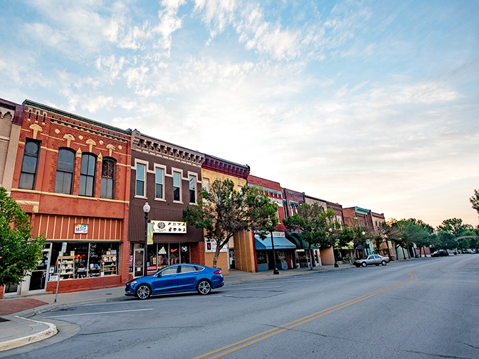 Downtown Atchison's colorful facades aren't trying to be Instagram-worthy&mdash;they've been naturally photogenic since before filters were invented.