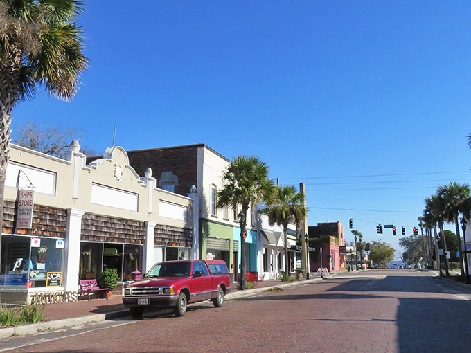 Vintage storefronts with character to spare &ndash; this isn't some cookie-cutter strip mall, but a downtown where every building tells a story.