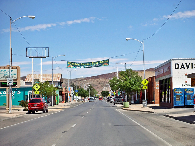 Downtown Truth or Consequences looks like someone hit pause on 1955, and honestly, nobody's complaining about it.