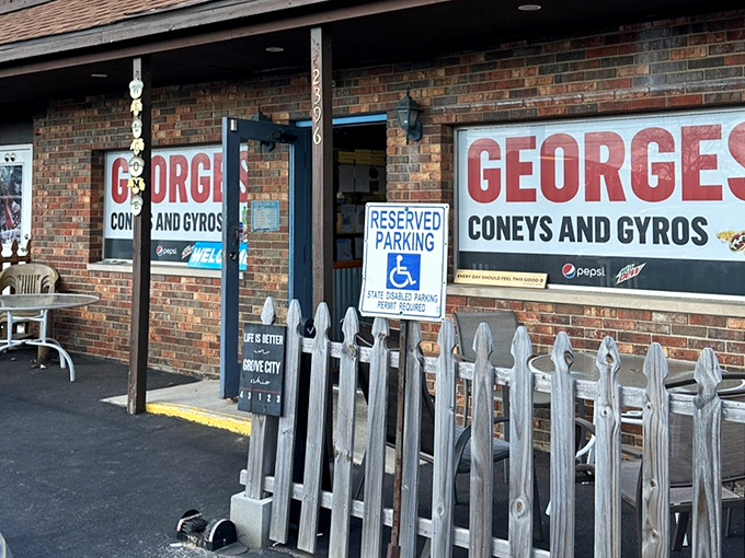 That white picket fence isn't just charming&mdash;it's practically a barrier holding back the crowds once word got out about these legendary gyros.