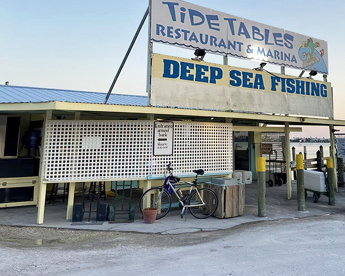 The unassuming entrance belies the culinary magic within. Like finding a pearl in an oyster, this seafood shack rewards those who venture beyond first impressions.