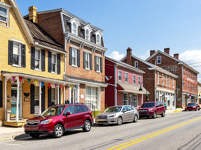 Bedford's main street looks like a movie set, but the plot twist is that real people live their real lives here.