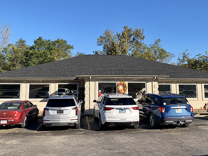A full parking lot is the universal sign for "good food inside." The locals know something you should too.