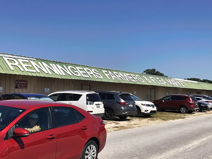 Another angle of Renninger's expansive exterior &ndash; your gateway to a world where haggling is an art form.