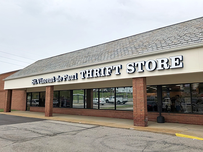 Welcome to thrift store heaven, where the building itself promises treasures beyond your wildest suburban dreams.