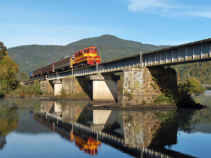 The Hiwassee Loop crosses over itself like a model train set brought magnificently to life in Tennessee's mountains.