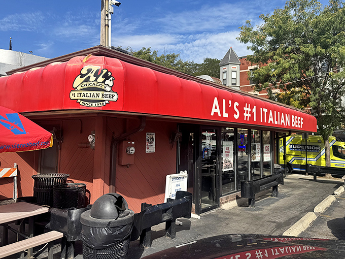The beacon of beef salvation on Taylor Street, Al's iconic red awning has guided hungry Chicagoans through winter blizzards and summer heat for generations.