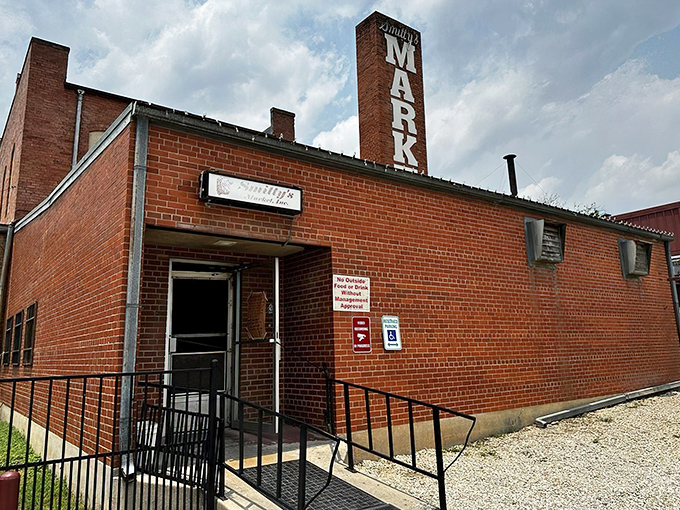 The unassuming brick fortress of flavor stands proudly in Lockhart, its "MARKET" sign a beacon to barbecue pilgrims seeking smoky salvation.