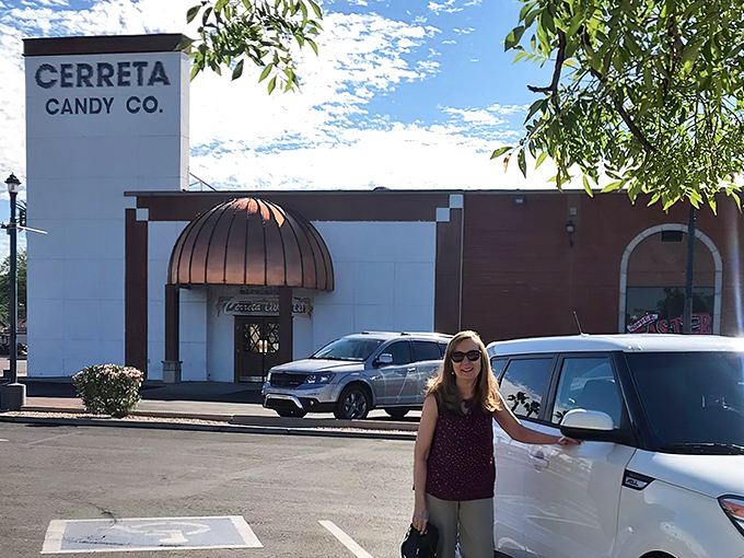 The iconic white facade and copper awning of Cerreta Candy Company stands like a beacon of sweetness in Glendale, beckoning chocolate lovers from miles around.